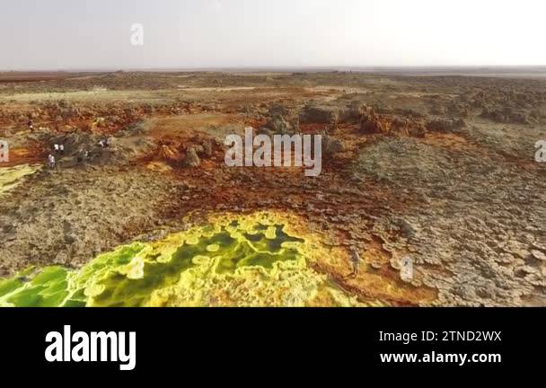 Journey to the Danakil Desert, Ethiopia. The colorful landscape of ...
