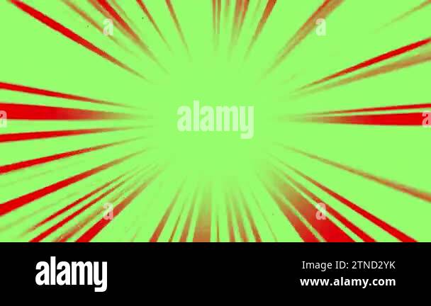 Cartoon speedline background in green and red on a black background ...