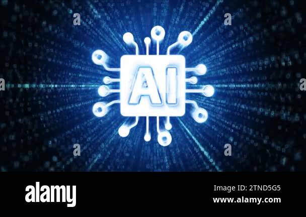 Artificial Intelligence AI Icon Digital Cyber Space Loop Technology ...