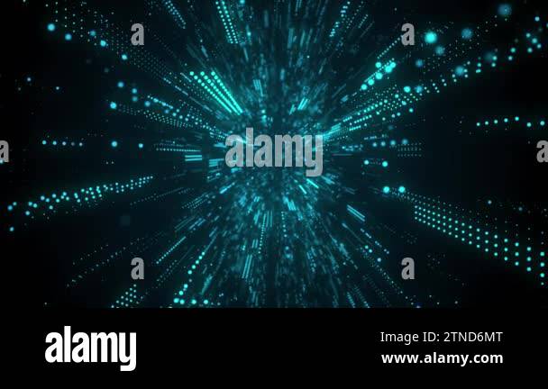 Cyber futuristic speed tunnel. Sci-fi blue wormhole. Matrix technology ...