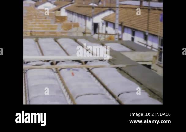 Paris, France may 1975: Historical 70s footage showing the process of ...