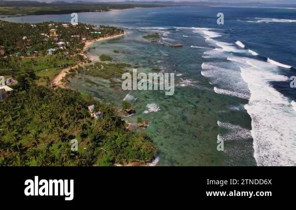 Drone footage. Aerial view of beach as main subject in Philippines ...