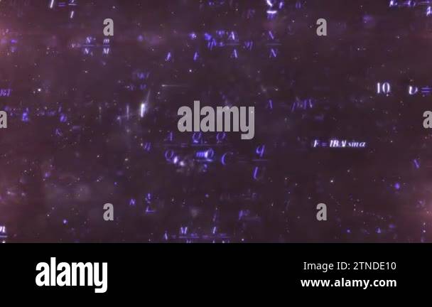 math physics formulas on chalkboard tilting, computer generated ...