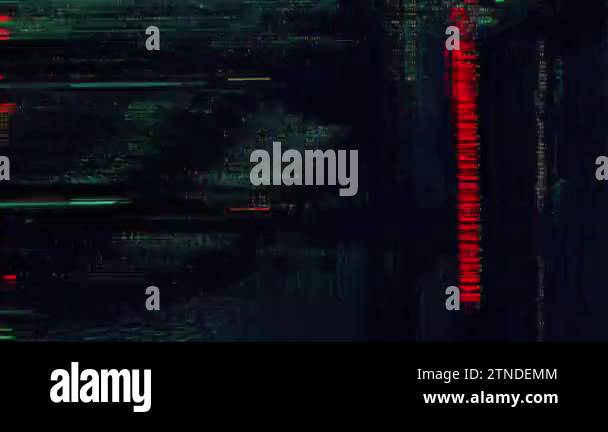 Defected HUD interface 3d animation with abstract digital code. Concept ...