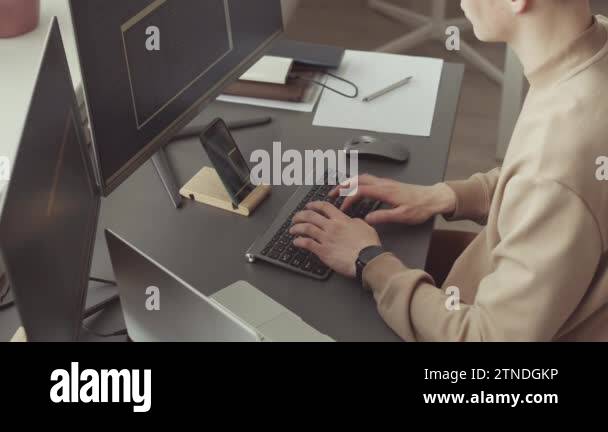 Male programmer coding on computer Stock Videos & Footage - HD and 4K Video Clips - Alamy