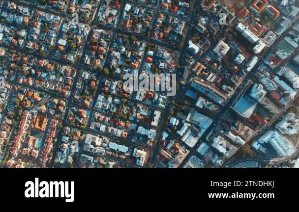 Aerial, drone and city buildings of Cape Town with travel, view and suburb with cityscape ...