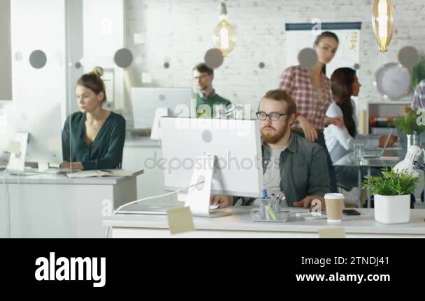 Life of a Busy Creative Bureau. People Solving Problems, Attending ...