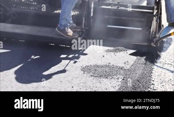 Asphalt layering process construction Stock Videos & Footage - HD and ...