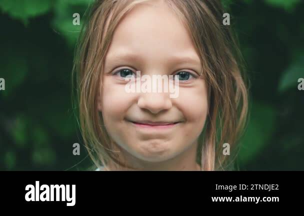 Little Kid Girl Portrait Stock Video Footage - Alamy