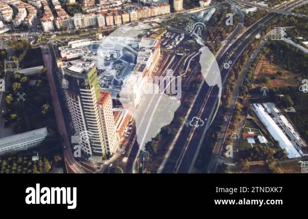 Smart city IOT internet of thing ICT digital technology futuristic ...