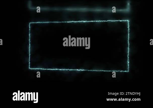 An animated lightning border frame on a black background electrifies ...