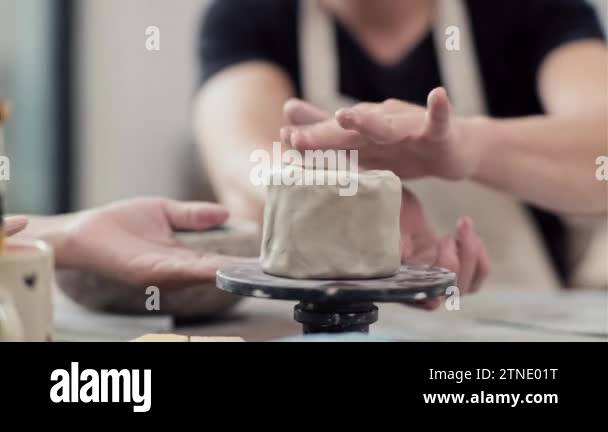 Teacher student sculpt pot Stock Videos & Footage - HD and 4K Video ...