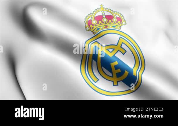 Real-Madrid Flag video waving in wind. Real-Madrid Flag Wave Loop ...