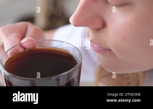 Woman drinking coffee in style Stock Videos & Footage - HD and 4K Video ...