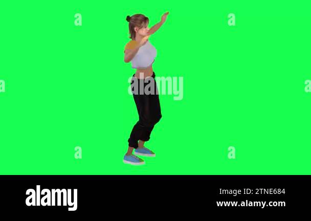 Female soccer fan dancing and cheering for her favorite team from left ...