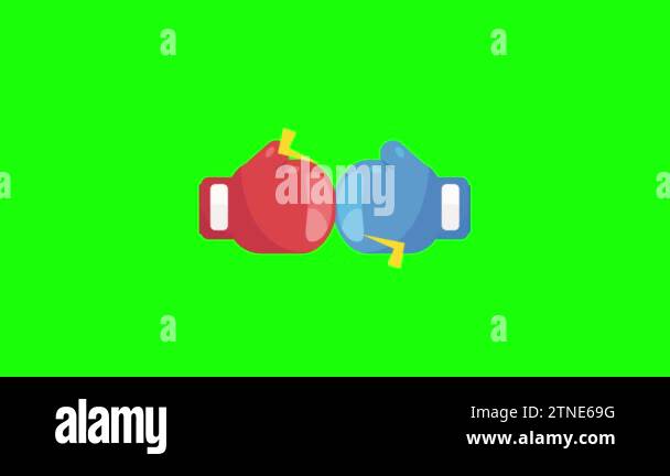 Animated boxing logo vs boxing logo greenscreen Stock Video Footage - Alamy