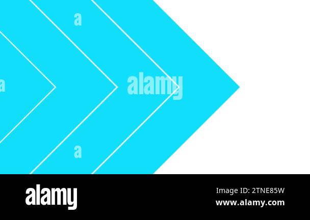 Animated blue background from triangular strips. Decorative arrows move ...
