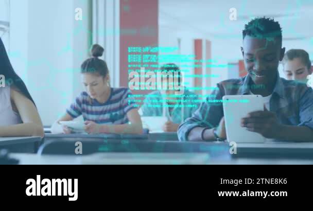 Animation of dna strand diagrams and data processing over diverse ...