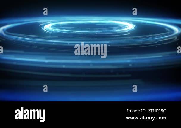 Concentric Circles Of Spinning Particles/ 4k animation of abstract ...