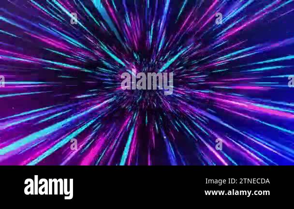 4K Hyperdrive High Speed Flying Lines Light Speed Tunnel Background. Sci-fi Digital Footage ...