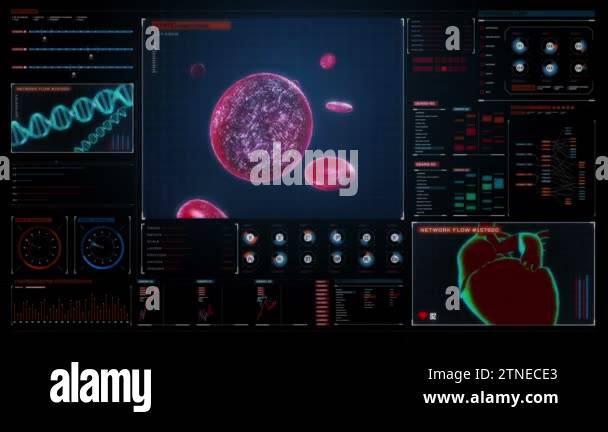 Blood cells.Human cardiovascular system, Futuristic medical application ...