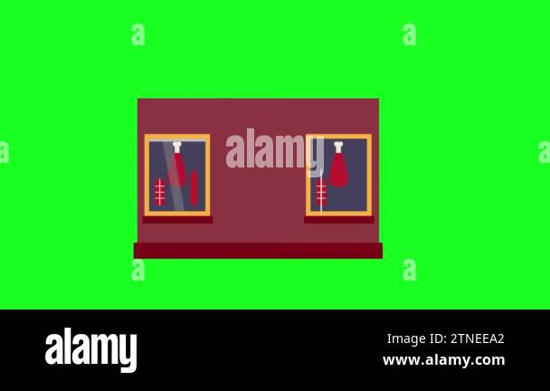 House Before and After Presentation on Green Screen. Old Building vs ...