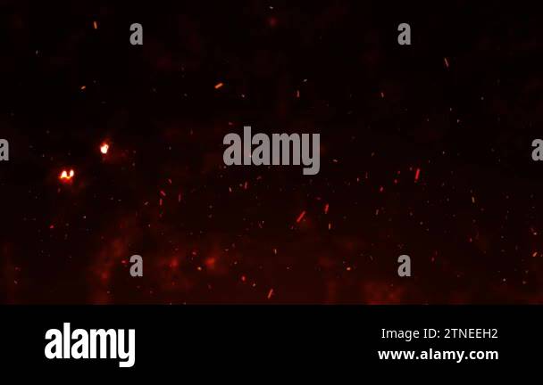 4k fire embers fire Particles sparks over black background, Fire flames ...