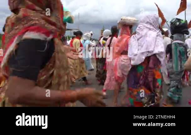 PANDHARPUR, MAHARASHTRA, INDIA, 8 JULY 2022 : Wari Palkhi Sohla, Wari ...