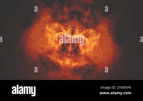 Abstract Fireball Background/ 4k animated background of a burning ...