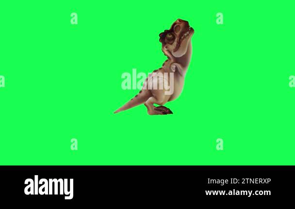 Hero's Dinosaur Cartoon character is shaking their body in green screen ...