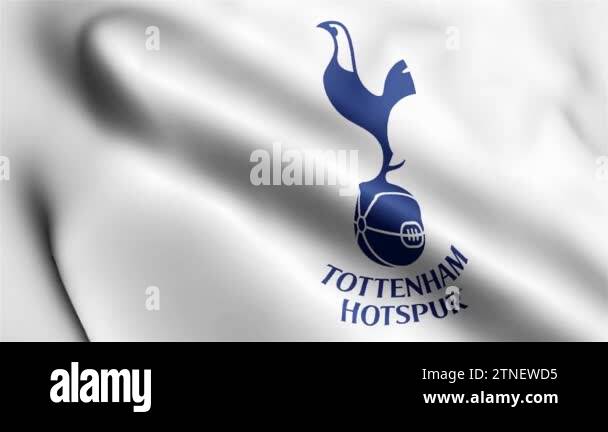 Tottenham Hotspur Flag video waving in wind. Tottenham Hotspur Flag ...