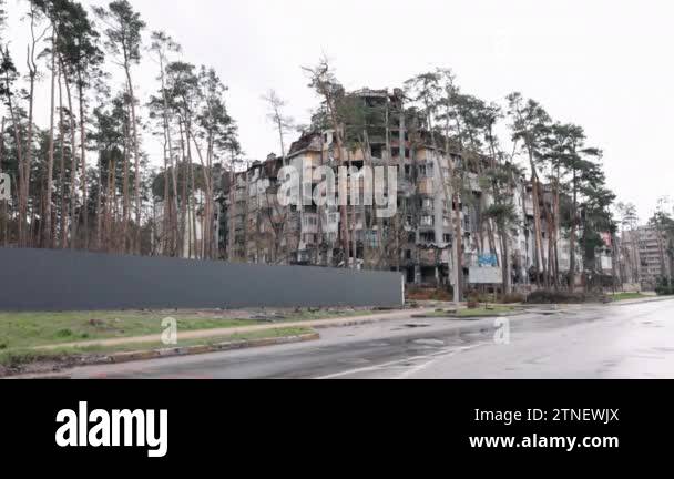 Destruction building, War zone, Building collapse. Multi-storey ...