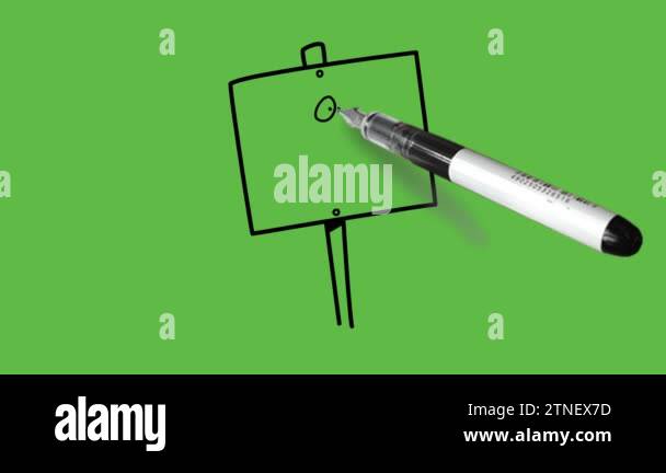 draw DANGER signboard written in red colour and skeleton with black ...