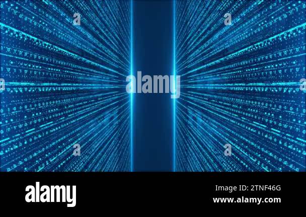 Digital Big data stream futuristic wave infographic, Technology in smart cloud server ai ...