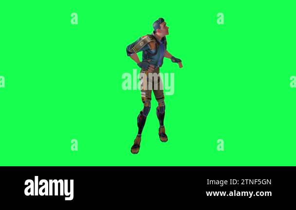 3D cartoon man looking around and telling a secret from opposite angle ...