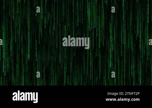 matrix rain of digital HEX code. Computer generated abstract technology ...