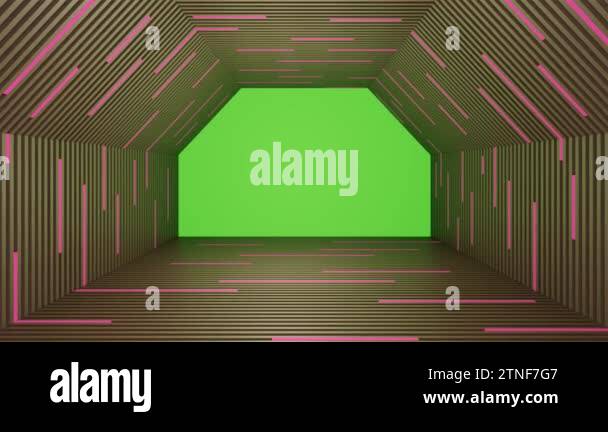 Abstract aisle hexagon Fluorescent Lamp wood background with green ...