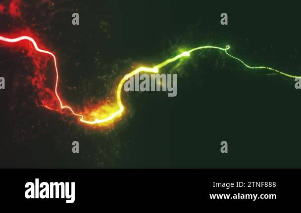 3d Glowing Distorted Light String/ 4k animation of an abstract 3d ...