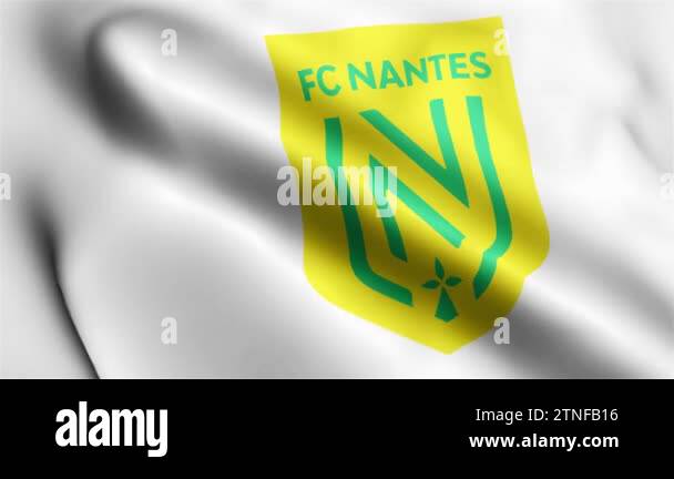 nantes-fc Flag video waving in wind. nantes-fc Flag Wave Loop waving in ...