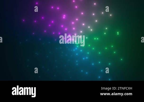 Multi Colors Fireflies Orbs Lights In Circular Formation On Dark ...