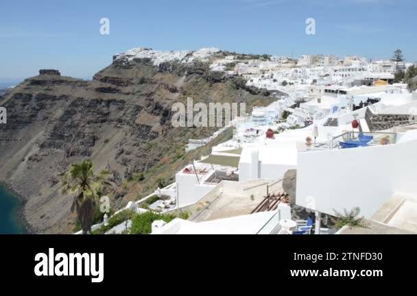 Caldera and volcano fira santorini Stock Videos & Footage - HD and 4K ...