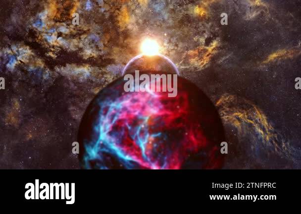 Abstract Alien planet at The Cygnus nebula galaxy space flight ...