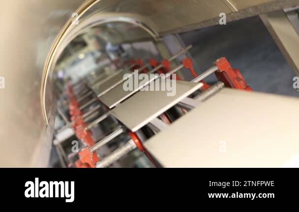 Industrial interior, Interior of a modern factory, processing plant ...