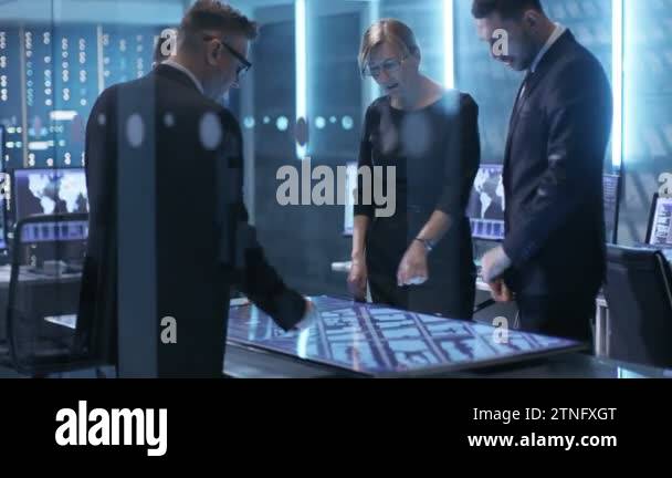 Team of Government Agents Tracking Fugitive with Help of Touchscreen ...