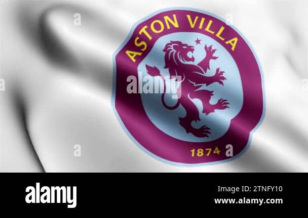Aston-Villa Flag video waving in wind. Aston-Villa Flag Wave Loop ...