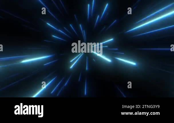 High Speed Flying Lines 3d Animation in Seamless Looping Traffic. Sci ...