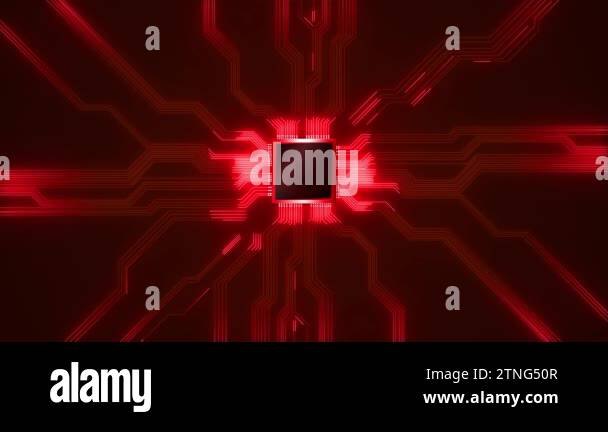 4K Circuit Board electrons Data Flow Background Animation. Artificial ...