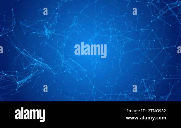 3D Connected line dots, Futuristic digital background Business Science technology. Network node ...