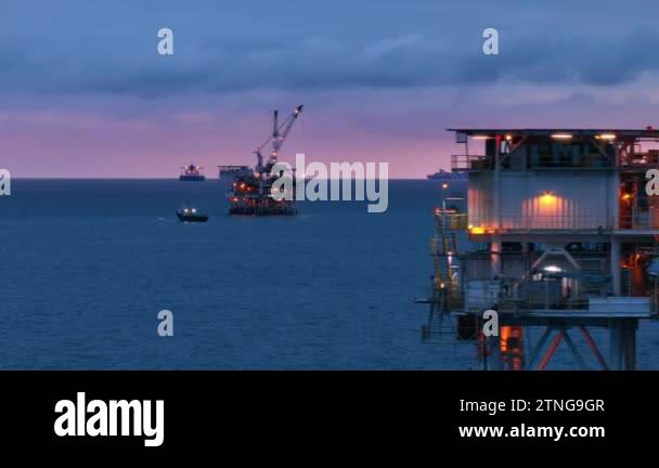 Offshore oil drilling barge Stock Videos & Footage - HD and 4K Video ...