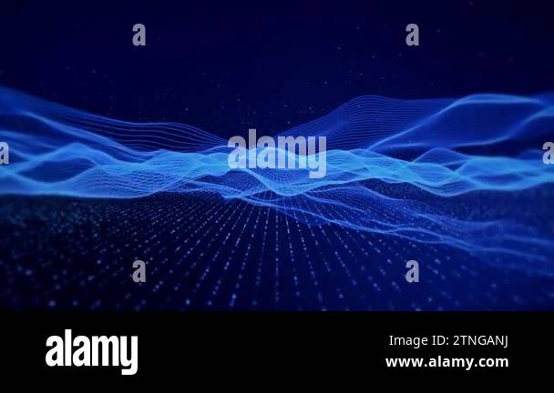 abstract wave motion Flow wave mesh pattern mesh line on dark 4K 3D ...